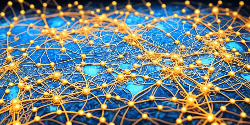 An Intricate Illustration Depicting a Global Network Connection. Stock ...