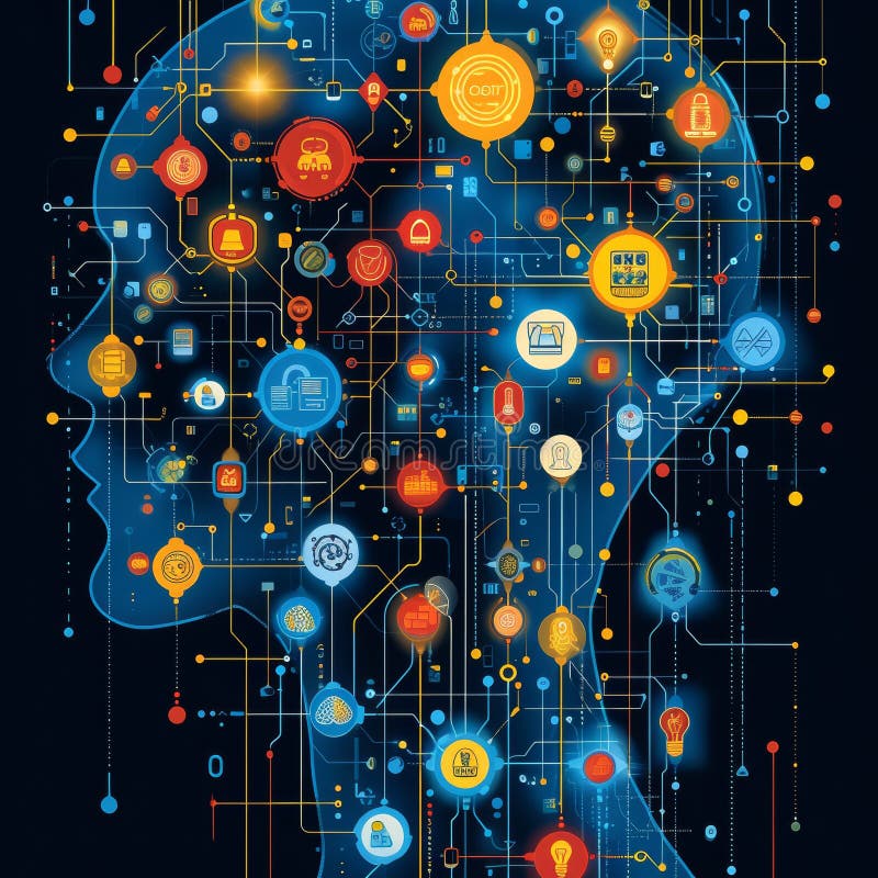 Intricate Illustration of Human Brain Function with Anatomical and ...