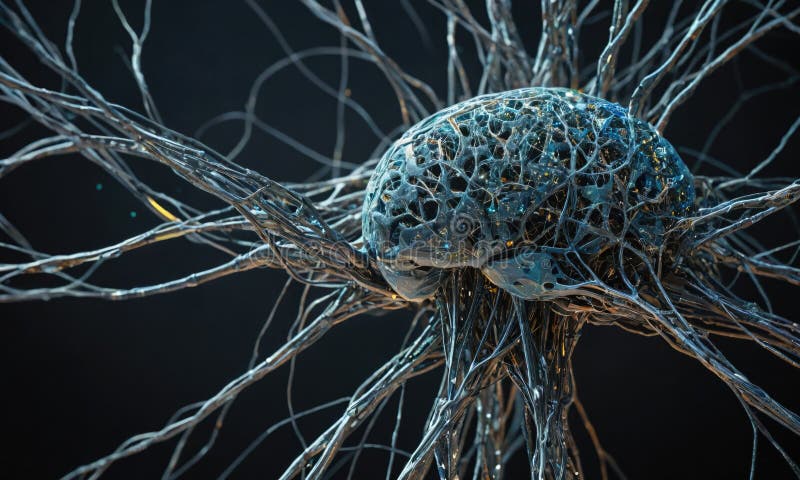 An Intricate Illustration of a Neuron, the Basic Unit of the Nervous ...
