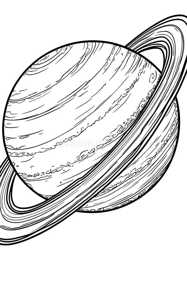 Planet with Rings and Swirling Patterns - Generative AI Art Stock Image ...