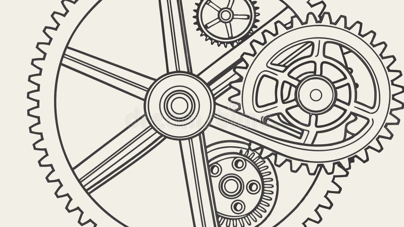 Intricate Industrial Gears. Precision Mechanics and System ...