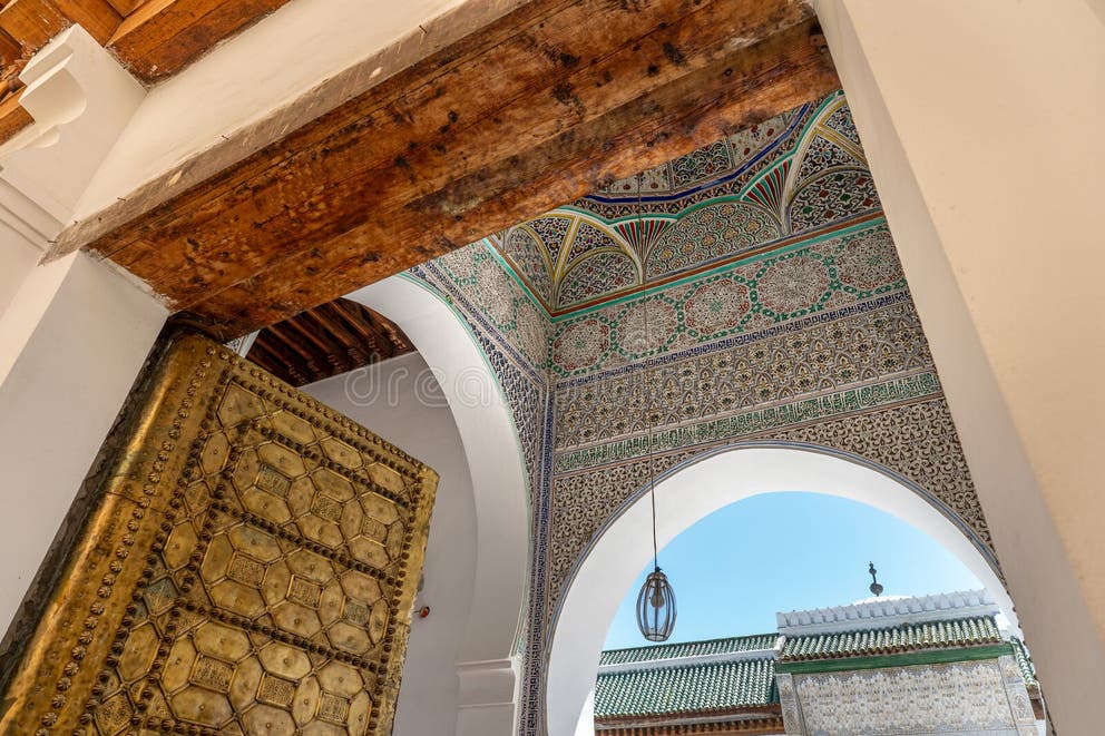 Intricate Interior Design of a Building in Fez, Morocco Editorial Photo ...
