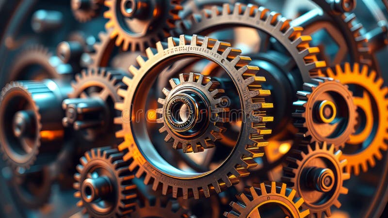 Intricate Interlocking Gears a Stunning AIGenerated Abstract Mechanical Design for Digital ...