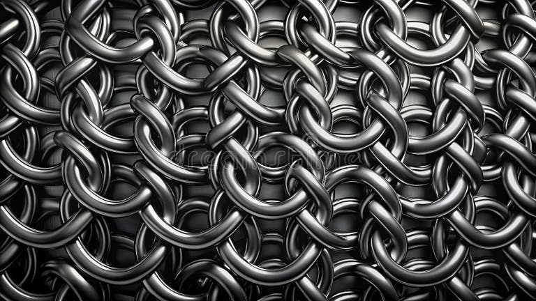 Intricate Interlocking Metal Chainmail Pattern a Seamless Texture ...