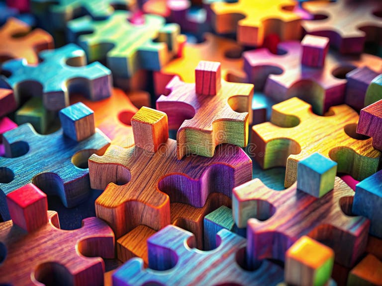 Intricate Interlocking Puzzle Pieces a Visual Metaphor for Conceptual ...
