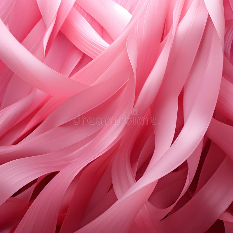 Intricate Interweaving of Pink Ribbons Stock Illustration ...