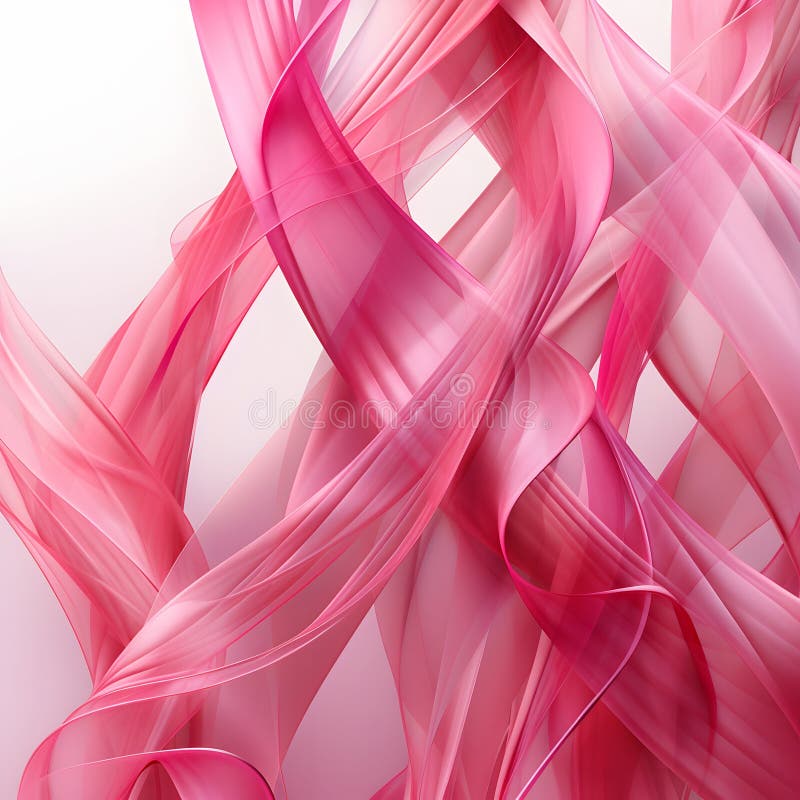 Intricate Interweaving of Pink Ribbons Stock Illustration ...