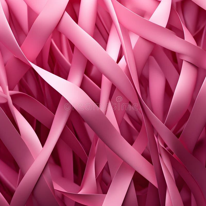 Intricate Interweaving of Pink Ribbons Stock Illustration ...