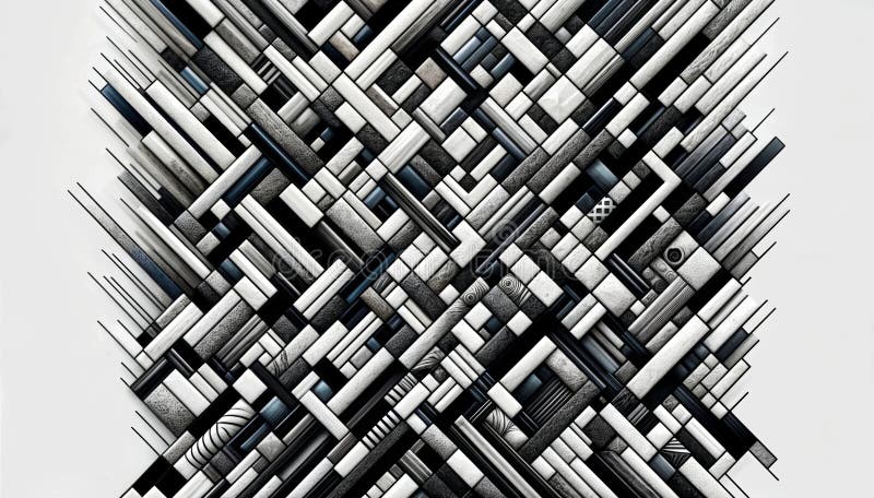 Intricate Interweaving of Rectangular and Square Mosaic Pieces in ...