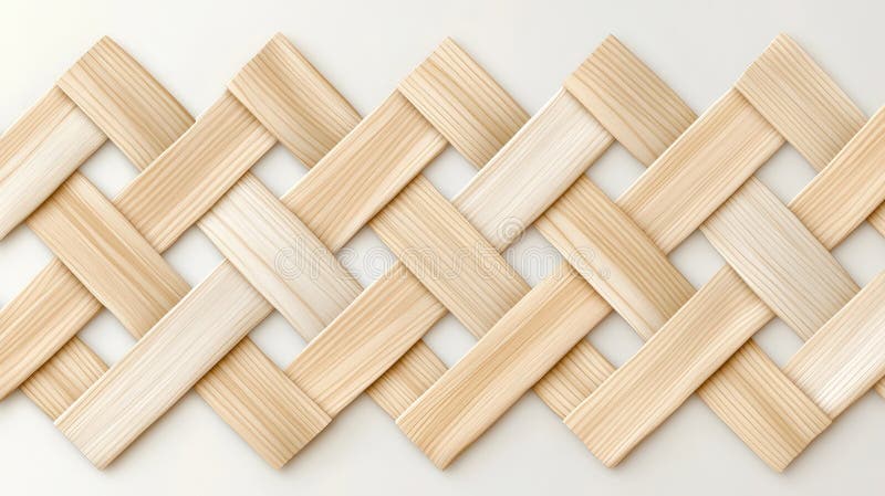 Intricate Interwoven Textures of Natural Wood Strips Displaying ...