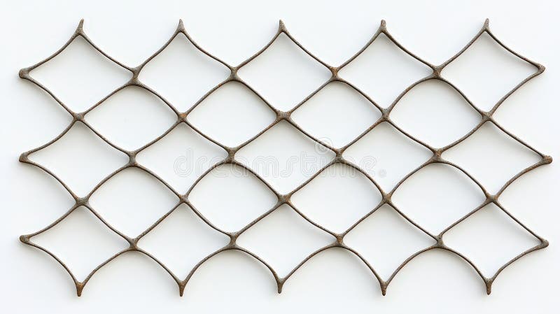 Intricate Iron Wire Mesh Pattern with Geometric Shapes and Textured ...
