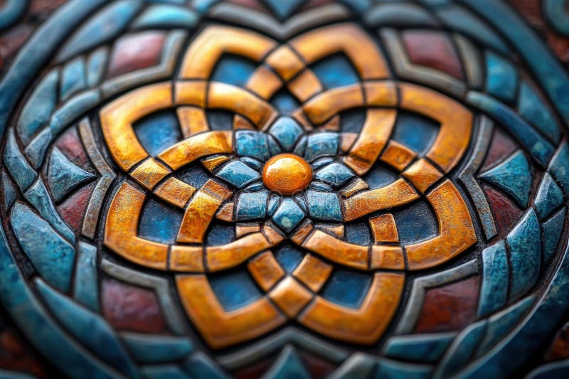 Intricate Islamic Decorative Knot Art Design Stock Illustration ...