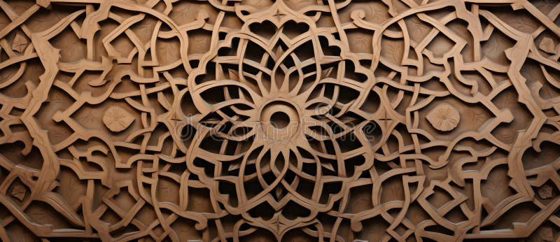 Intricate Islamic Geometric Pattern Carving Stock Illustration ...