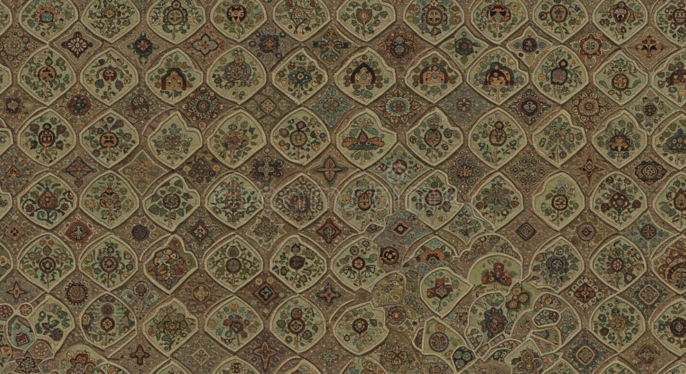 Intricate Islamic Geometric Pattern Featuring an Array of Repeating ...