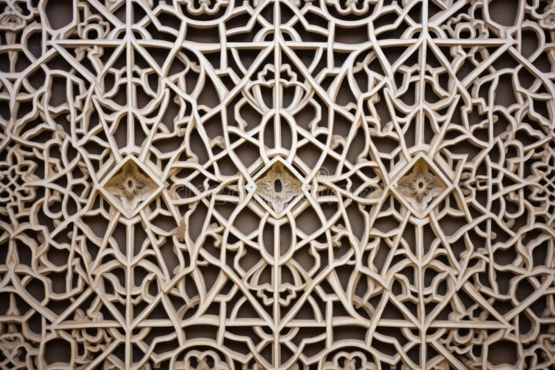 Intricate Islamic Patterns on a Mosques Wall Stock Photo - Image of ...