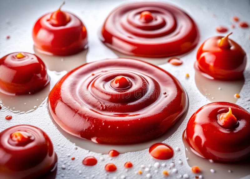 Intricate Ketchup Stain Patterns a Detailed Exploration of Red Sauce ...