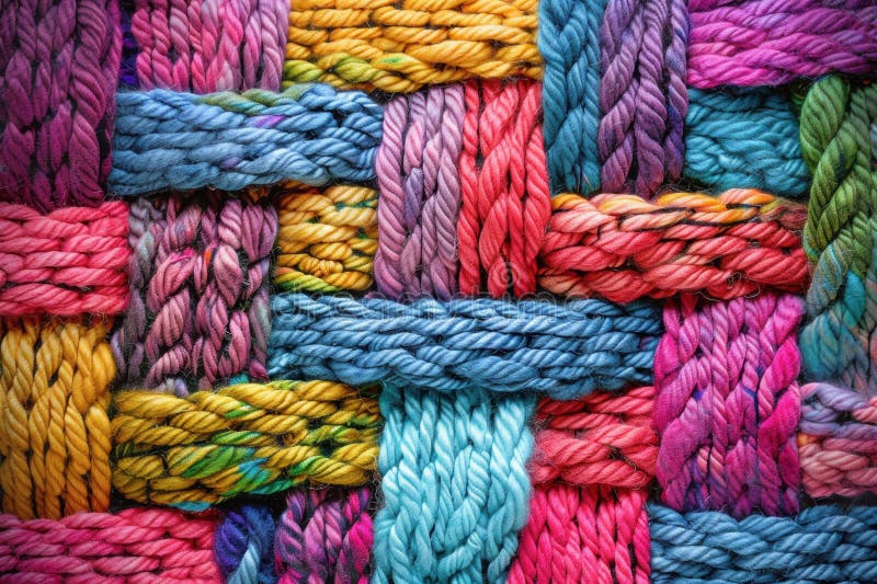 Intricate Knitted Background with Wool Yarn Texture and Subtle Soft ...