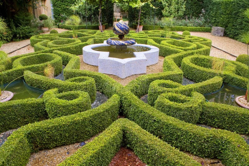 Intricate knot garden stock image. Image of english, garden - 6418459