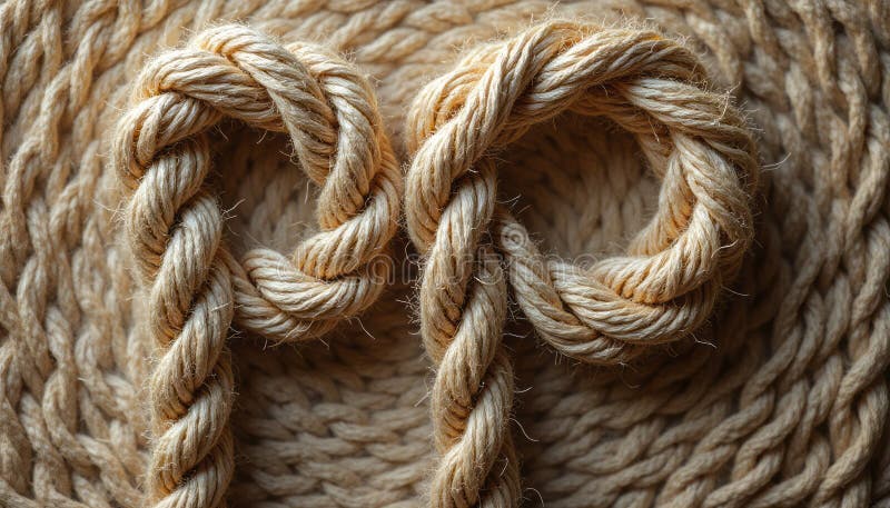 Intricate Knots of Natural Rope Create a Mesmerizing Pattern Stock ...