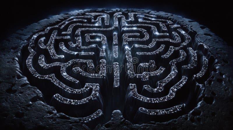 Intricate Labyrinth Carved into a Brain Shape Reveals Complex Pathways ...