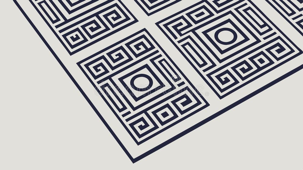 Intricate Labyrinth Geometric Pattern, Maze-like Design, Vector Design ...