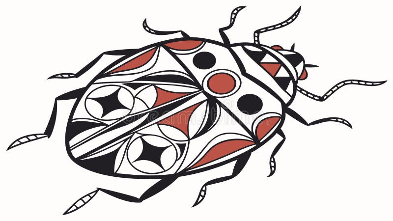 Intricate Ladybug Art, Geometric Patterns and Insect Design, Vector ...