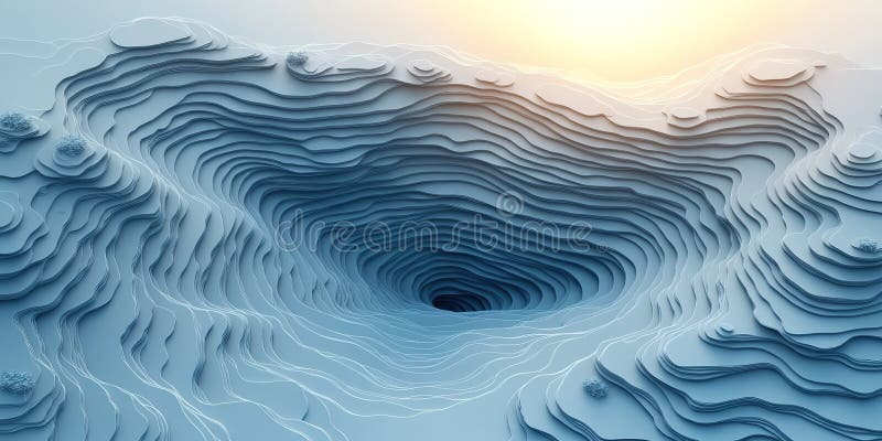 Intricate Layered Patterns Create a Deep Hollow Shape Bathed in Warm ...