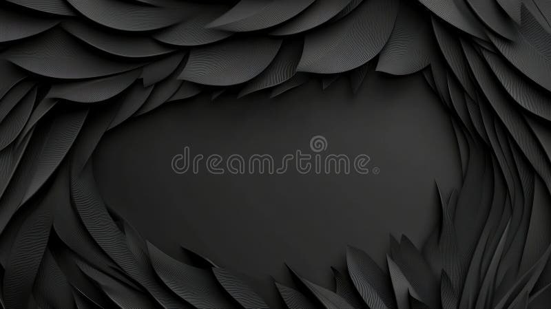 Abstract Black Layered Paper Art with a Central Void, AI Stock Photo ...