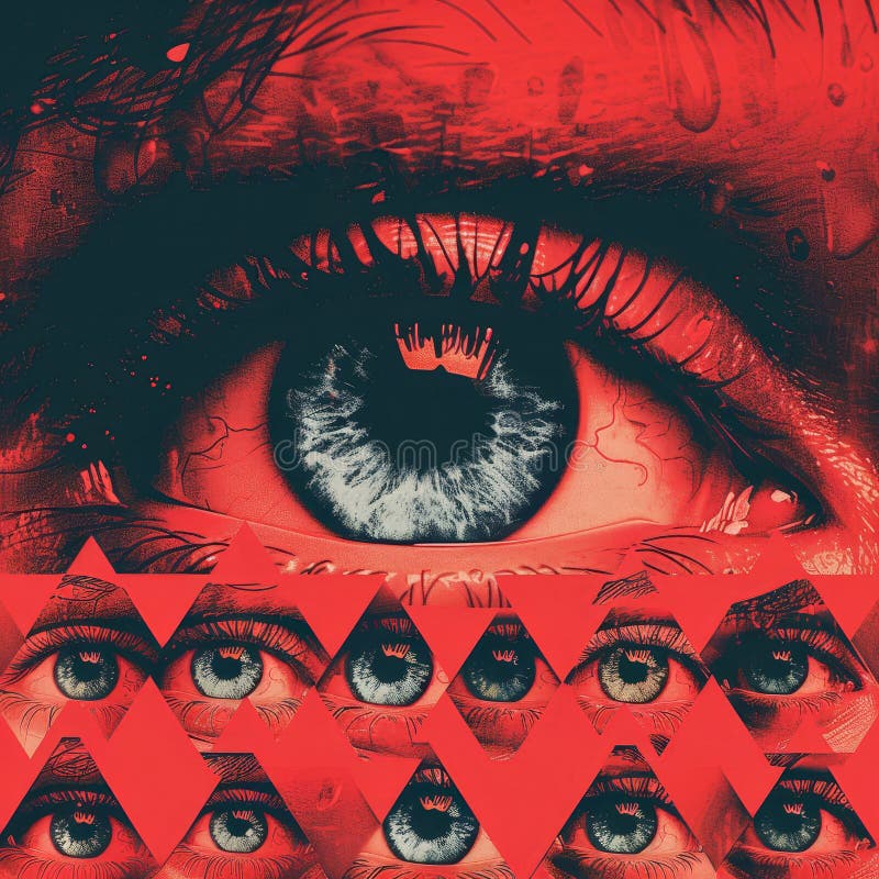 A Surreal Exploration of Perception through a Striking Red and Blue ...
