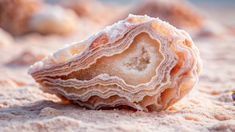 Intricate Layers of a Delicate, Frost-covered Mineral Formation on a ...