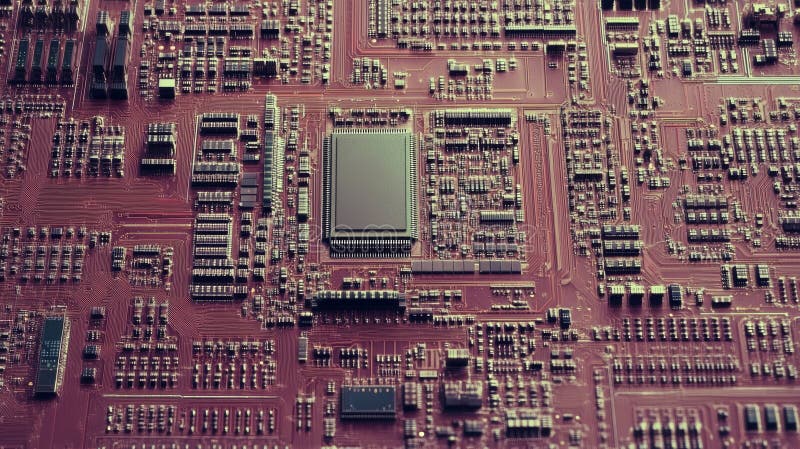 Intricate Layers of a Microchip a Detailed View into Integrated Circuit ...