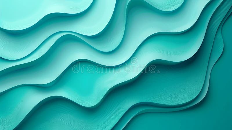 Beautiful Flowing Patterns of Turquoise Waves in an Abstract Design ...