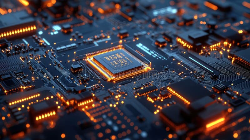 An Intricate Layout of Printed Circuit Boards Inside a Device with ...