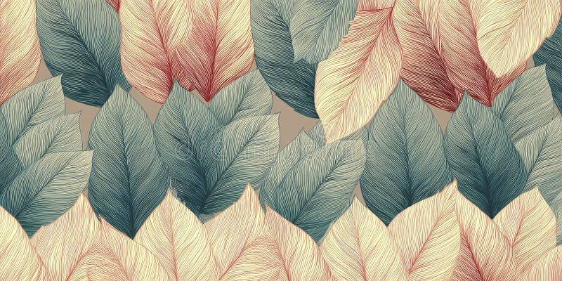 Intricate Leaf Pattern: a Serene Botanical Illustration Stock Photo ...
