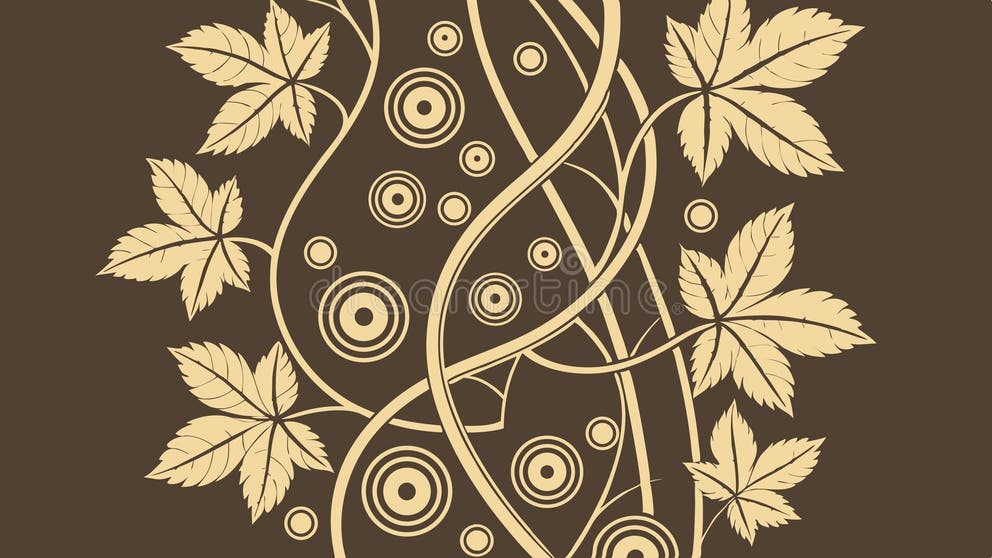 Intricate Leafy Vine Pattern, Symbolizing Natural Growth and Connection ...
