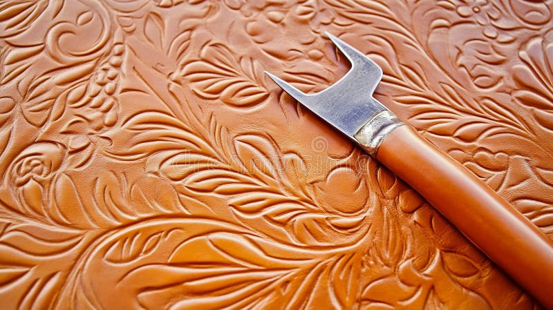 Intricate Leather Tooling Design Pattern. Stock Illustration ...