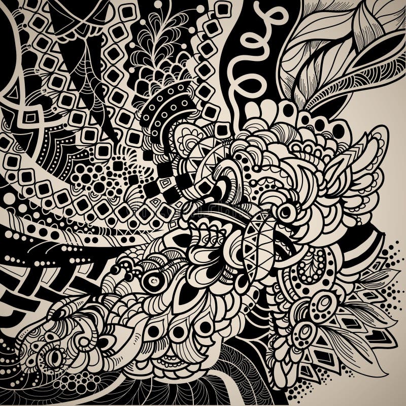 Intricate Leaves Design. Vector Illustration Decorative Design Stock ...