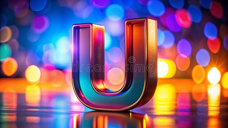 Intricate Letter U Typography a Stunning Abstract Design with Exquisite ...