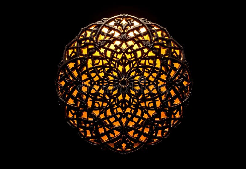 Intricate Light Fixture Casting Mesmerizing Patterns on Dark Surfaces ...