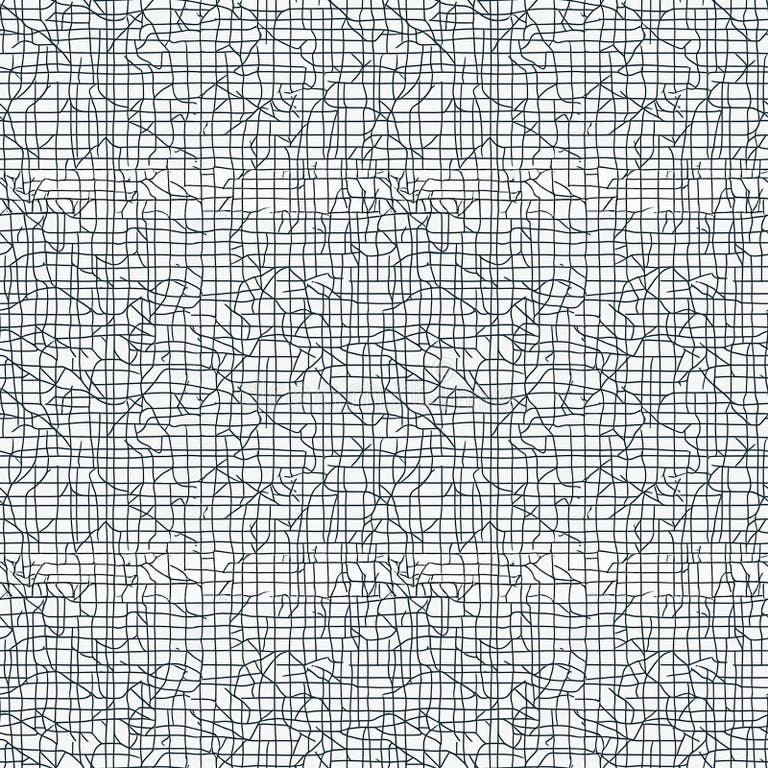 Intricate Line Art Pattern Showing Interconnected Branches on a Grid ...