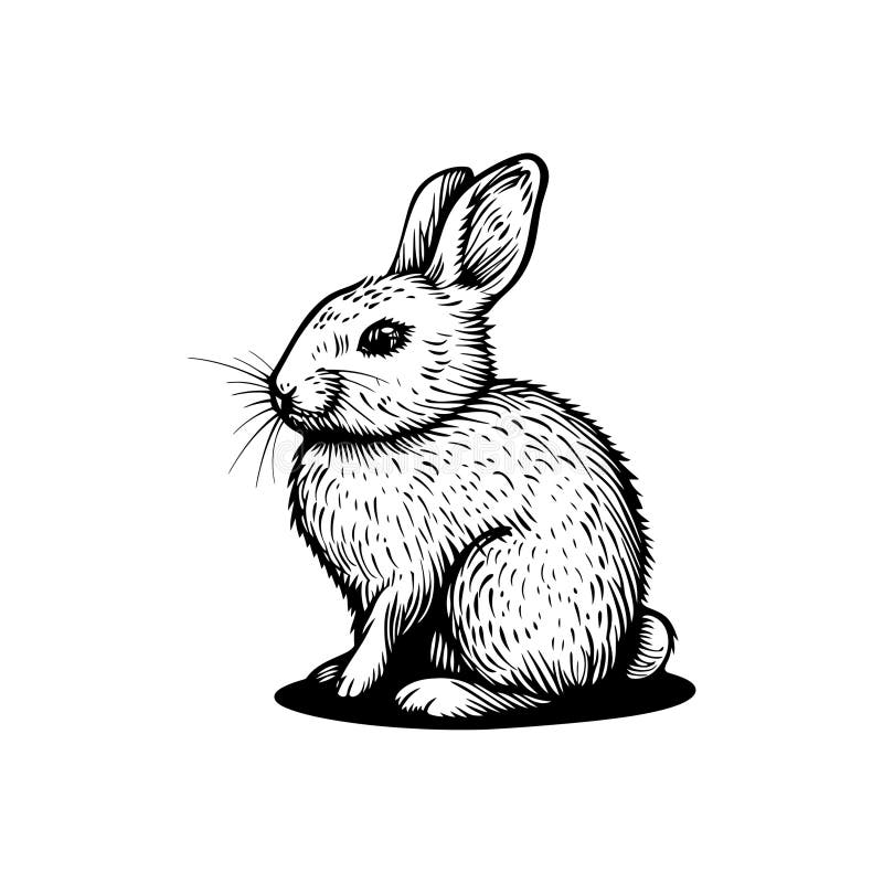 Sitting Rabbit, Simple Isometric Illustration Stock Illustration ...