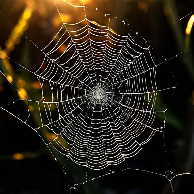 The Intricate Lines of a Spiders Web Each Strand a Masterpiece Stock ...