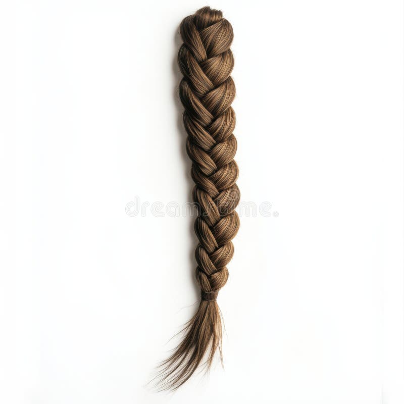 Intricate Long Braid with Fishtail Design for Creative Hairstyles Stock ...