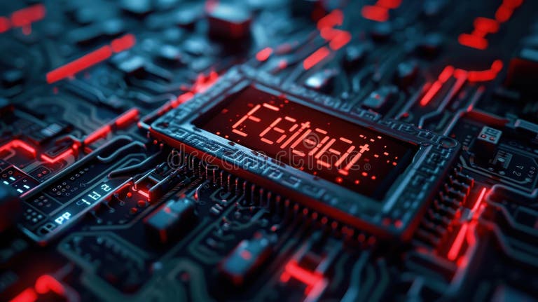 A Digital Display Shows an Error Message, Capturing the Frustration of ...