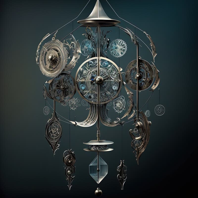 Intricate Machinery, Cyberpunk Perpetuum Mobile Device, Generative Ai ...