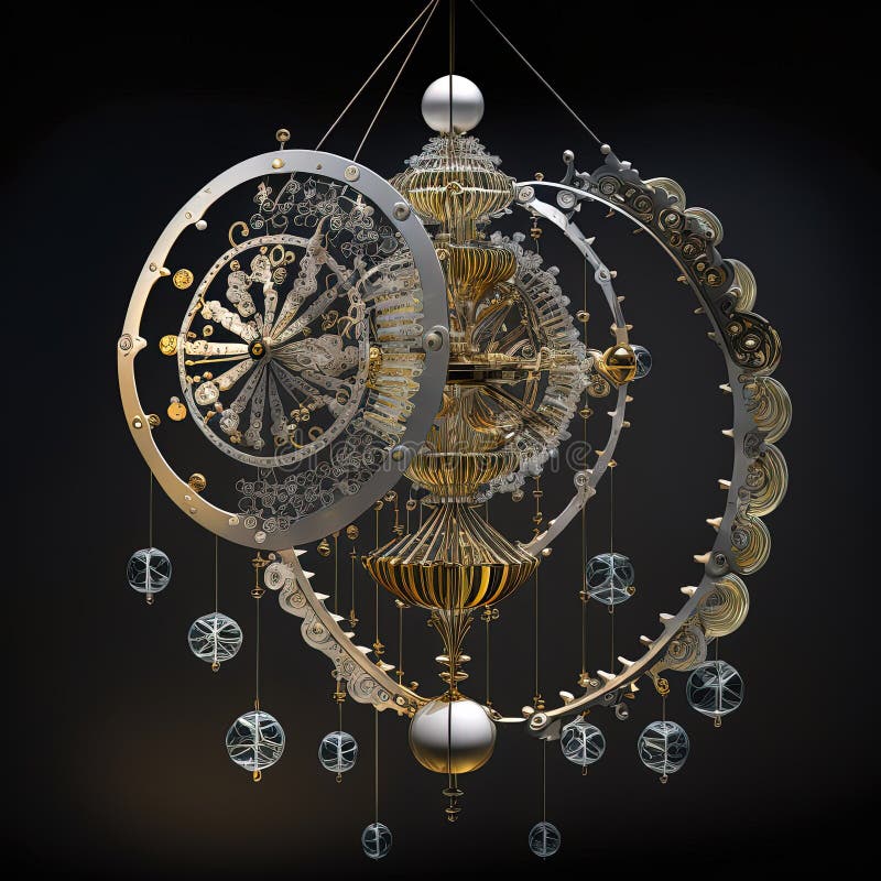 Intricate Machinery, Cyberpunk Perpetuum Mobile Device, Generative Ai ...