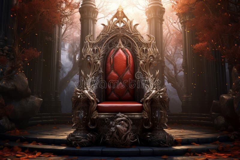Intricate Majestic Fantasy Throne. Generate Ai Stock Illustration ...