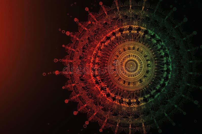 Intricate Mandala with Abstract Design and Bold Colors Stock ...