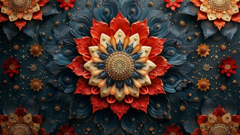 An Intricate Mandala Design with No Defined Boundaries Symbolizing the ...