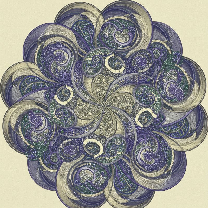 Ntricate Mandala Featuring Swirling, Interlocking Patterns with a ...